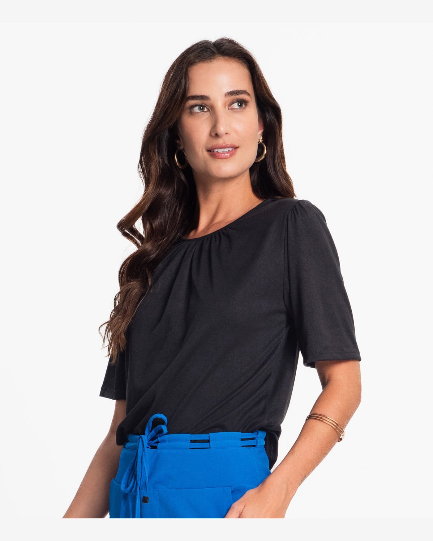 Riachuelo | Blusa Com Detalhe Nas Costas de V Reto Rovite Preto