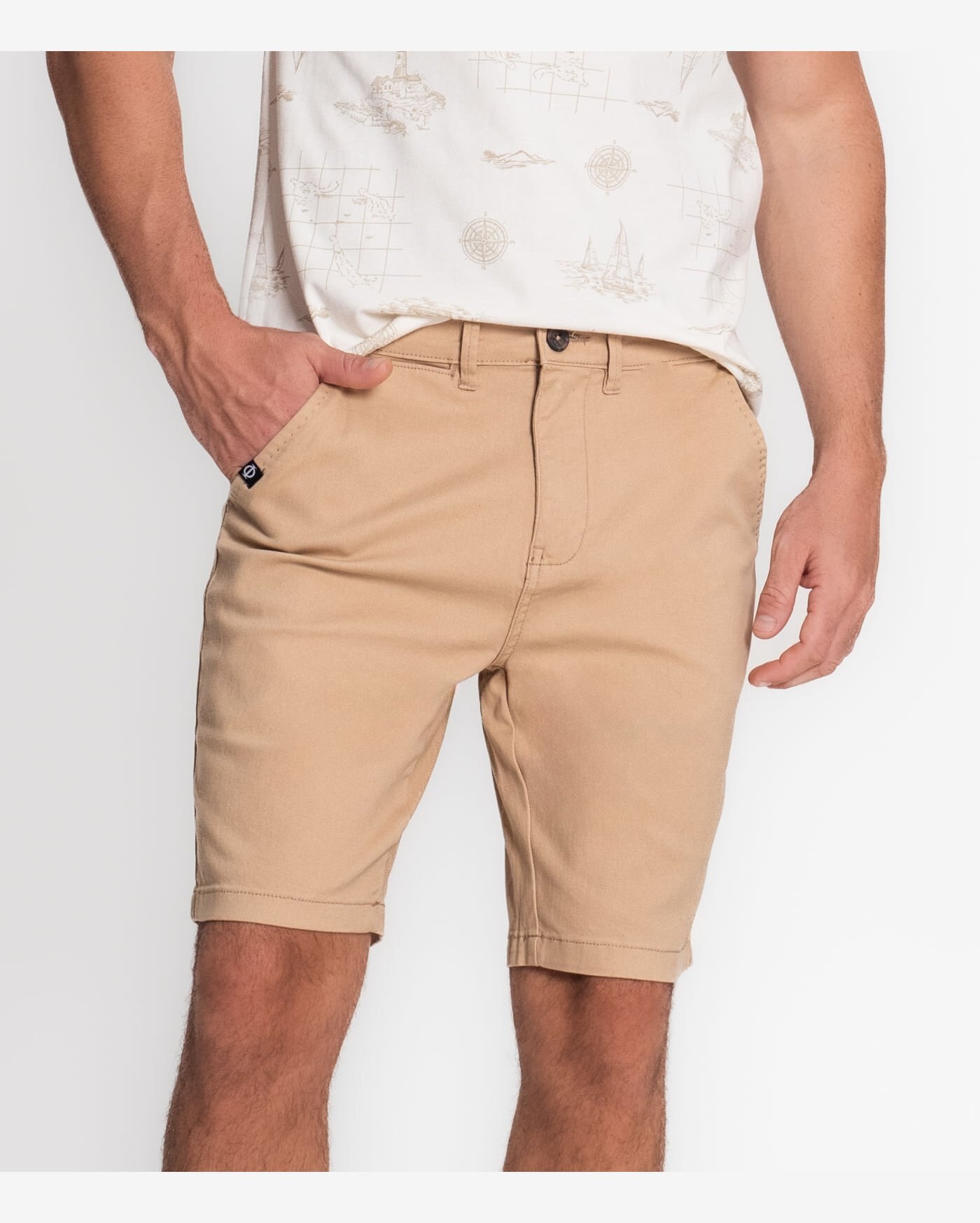 Riachuelo | Bermuda Masculina Em Sarja Diametro Marrom