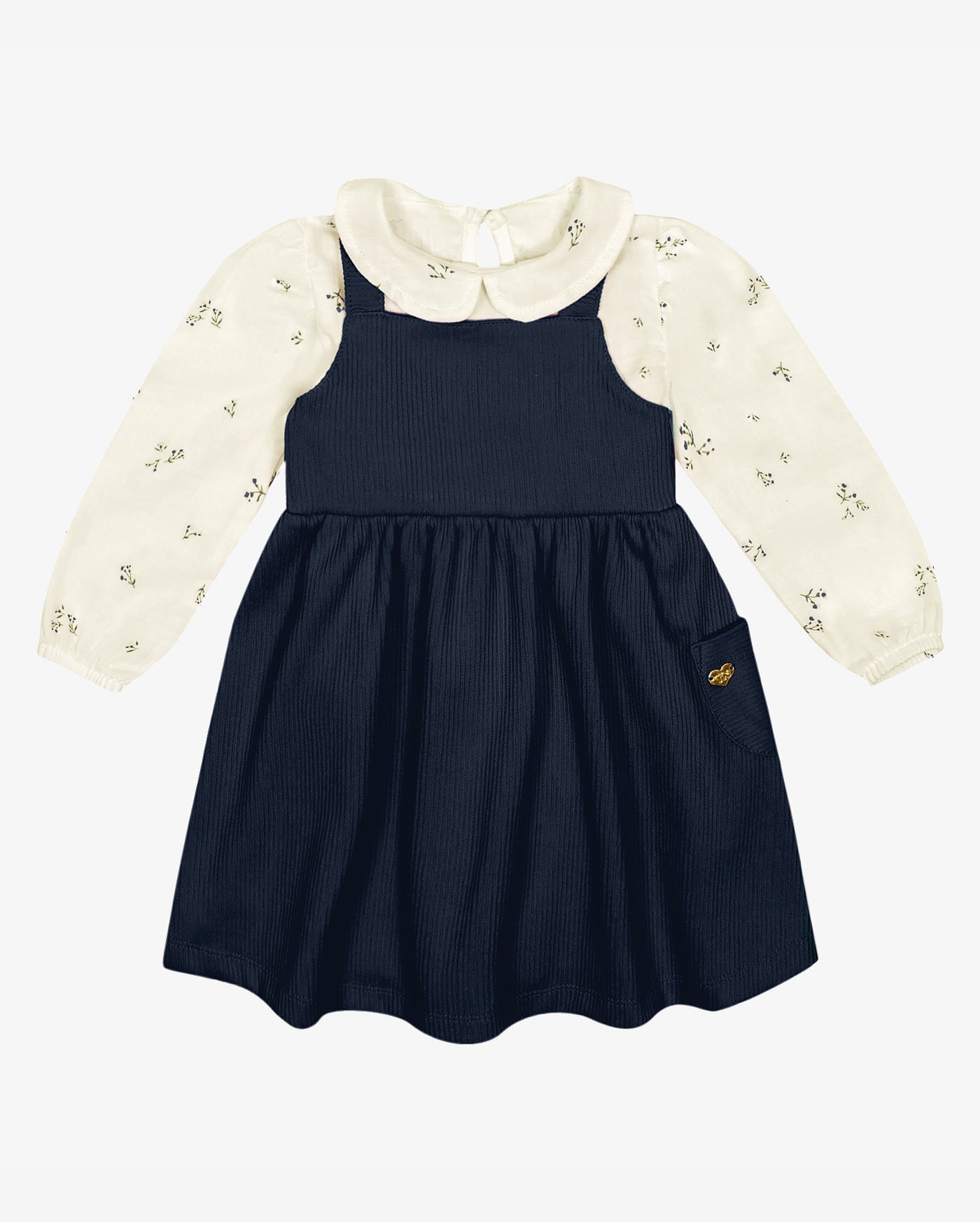 Riachuelo | Conjunto Infantil Blusa Com Salopete Trick Nick Azul