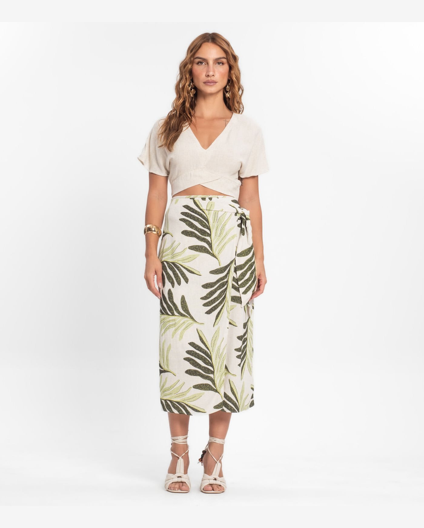 Riachuelo | Blusa Cropped Feminina Em Linho Endless Bege