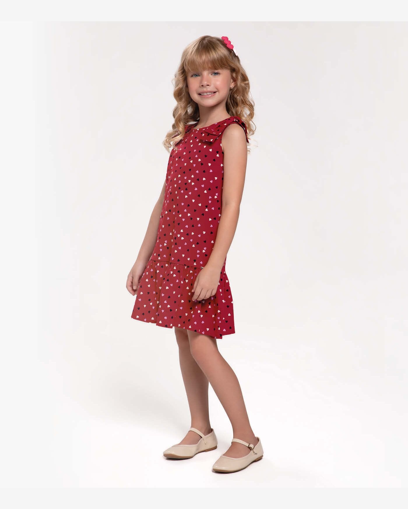 Riachuelo | Vestido Infantil Com Laço Trick Nick Vermelho