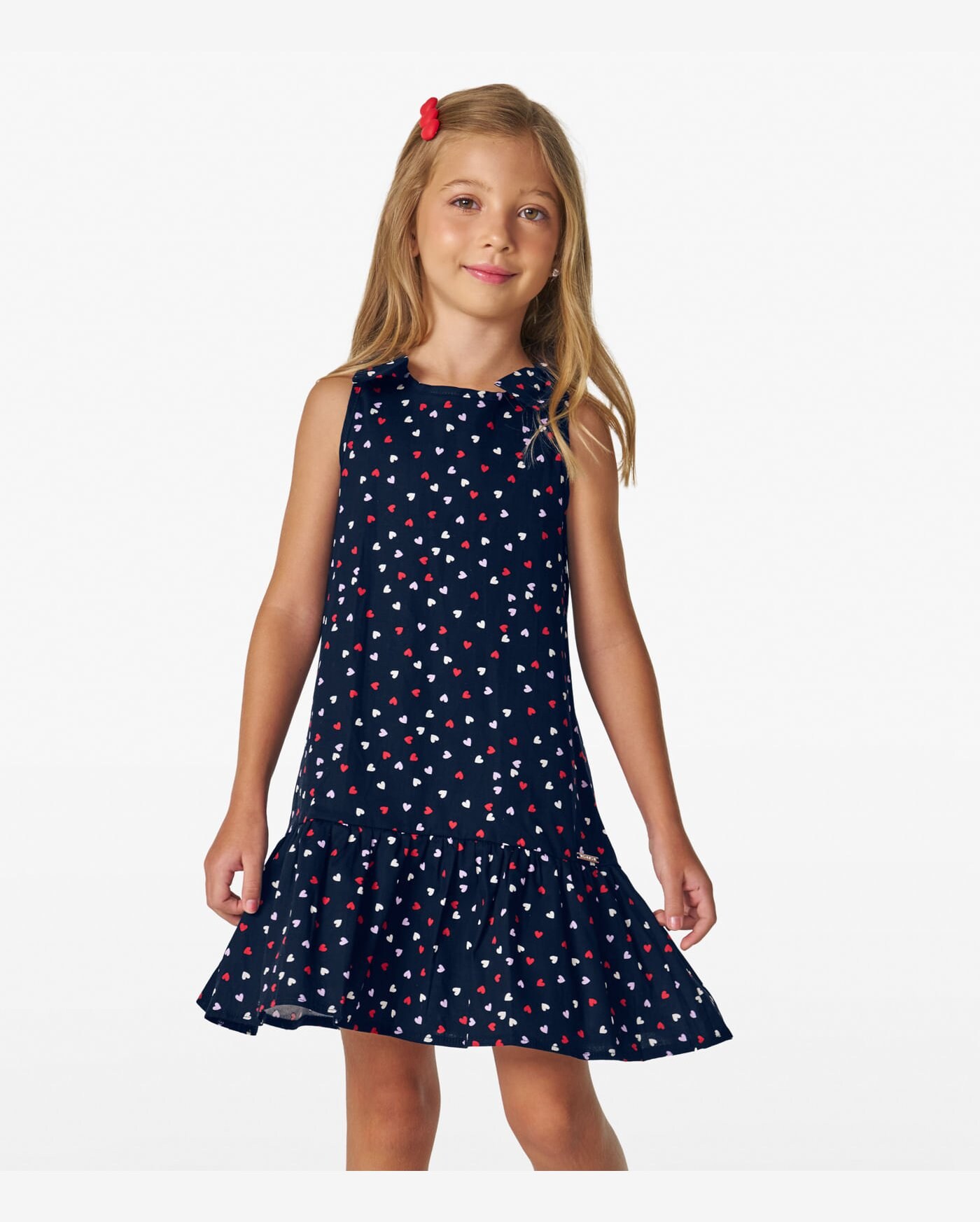 Riachuelo | Vestido Infantil Com Laço Trick Nick Azul