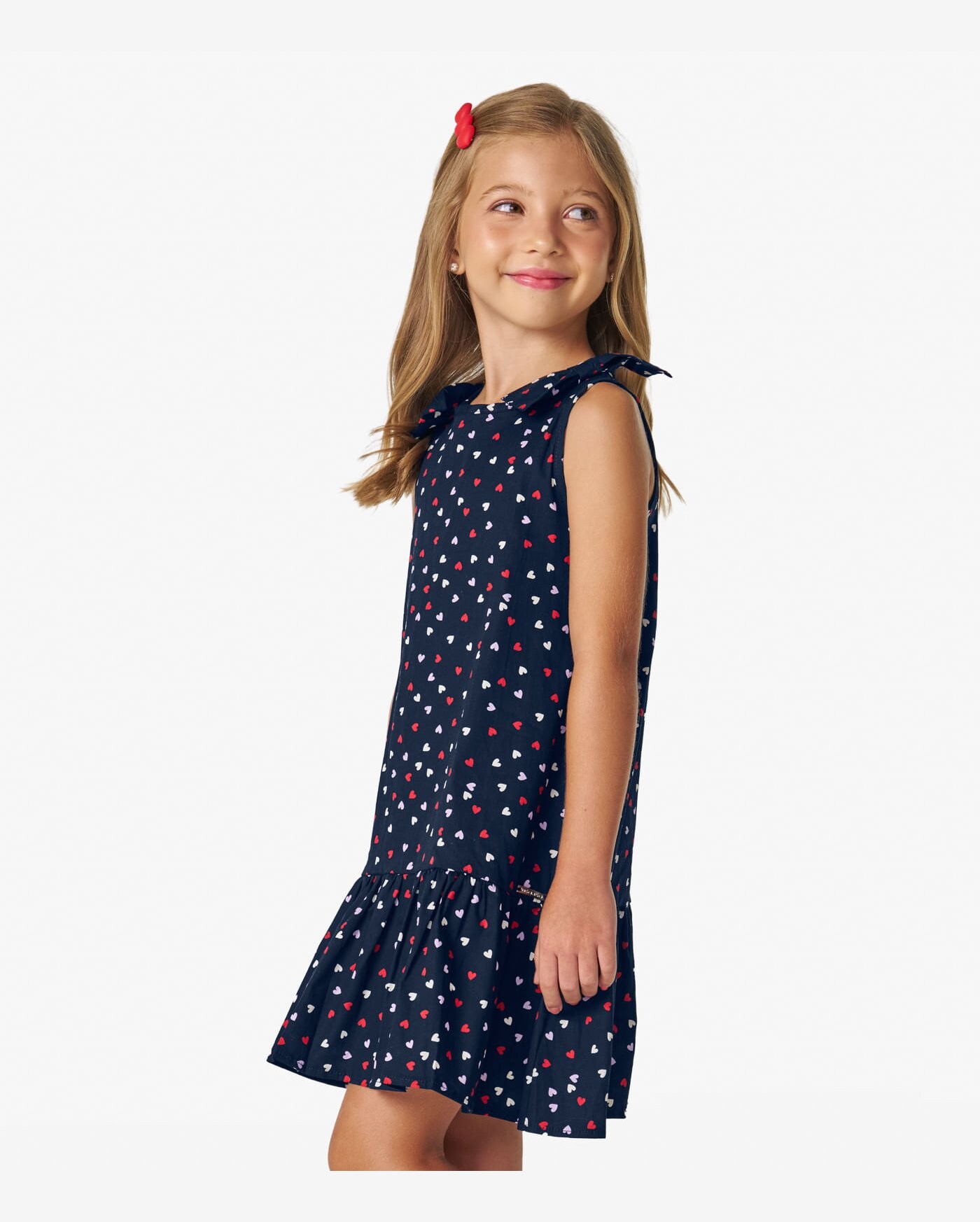 Riachuelo | Vestido Infantil Com Laço Trick Nick Azul
