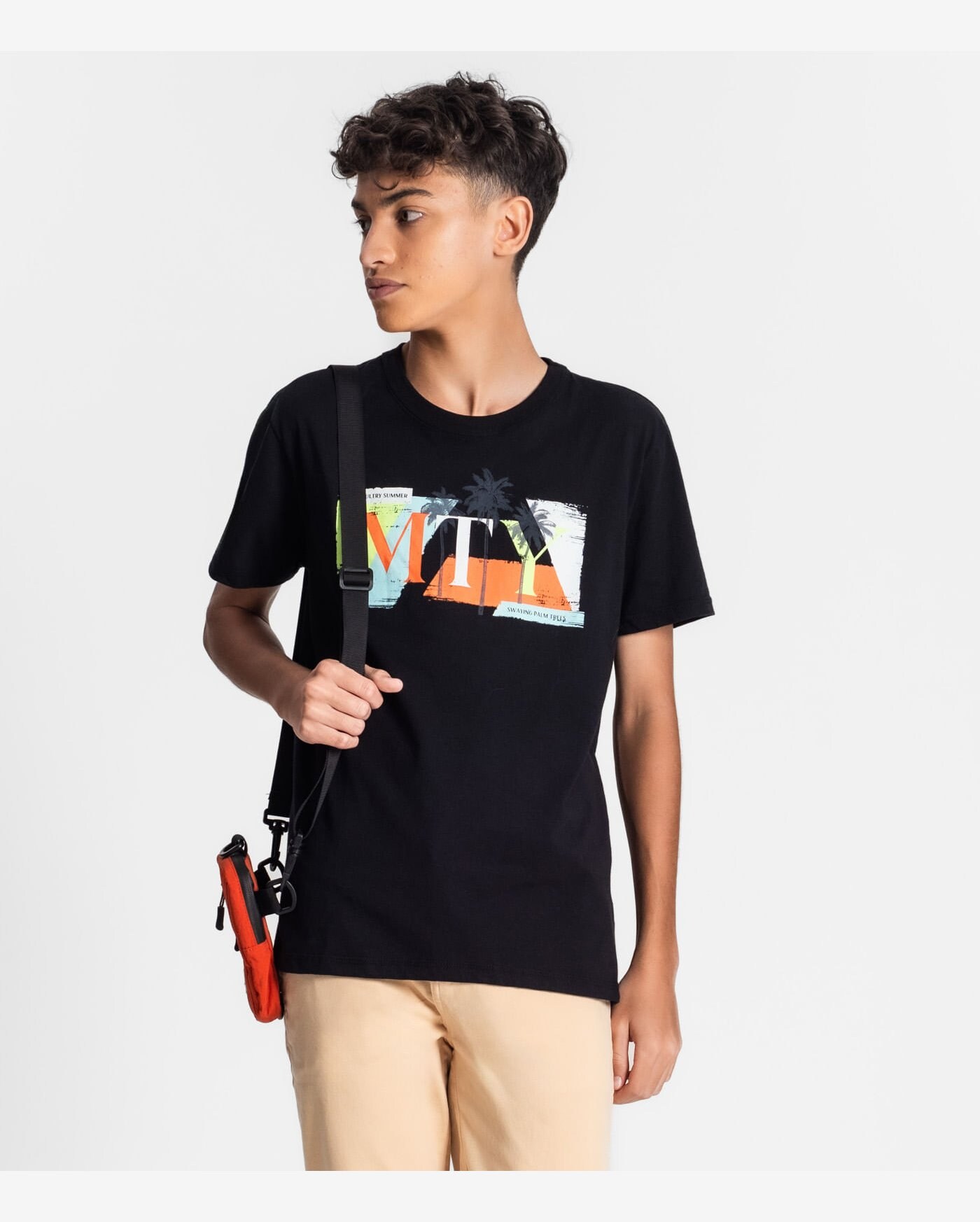 Riachuelo | Camiseta Juvenil Masculina Minty Preto