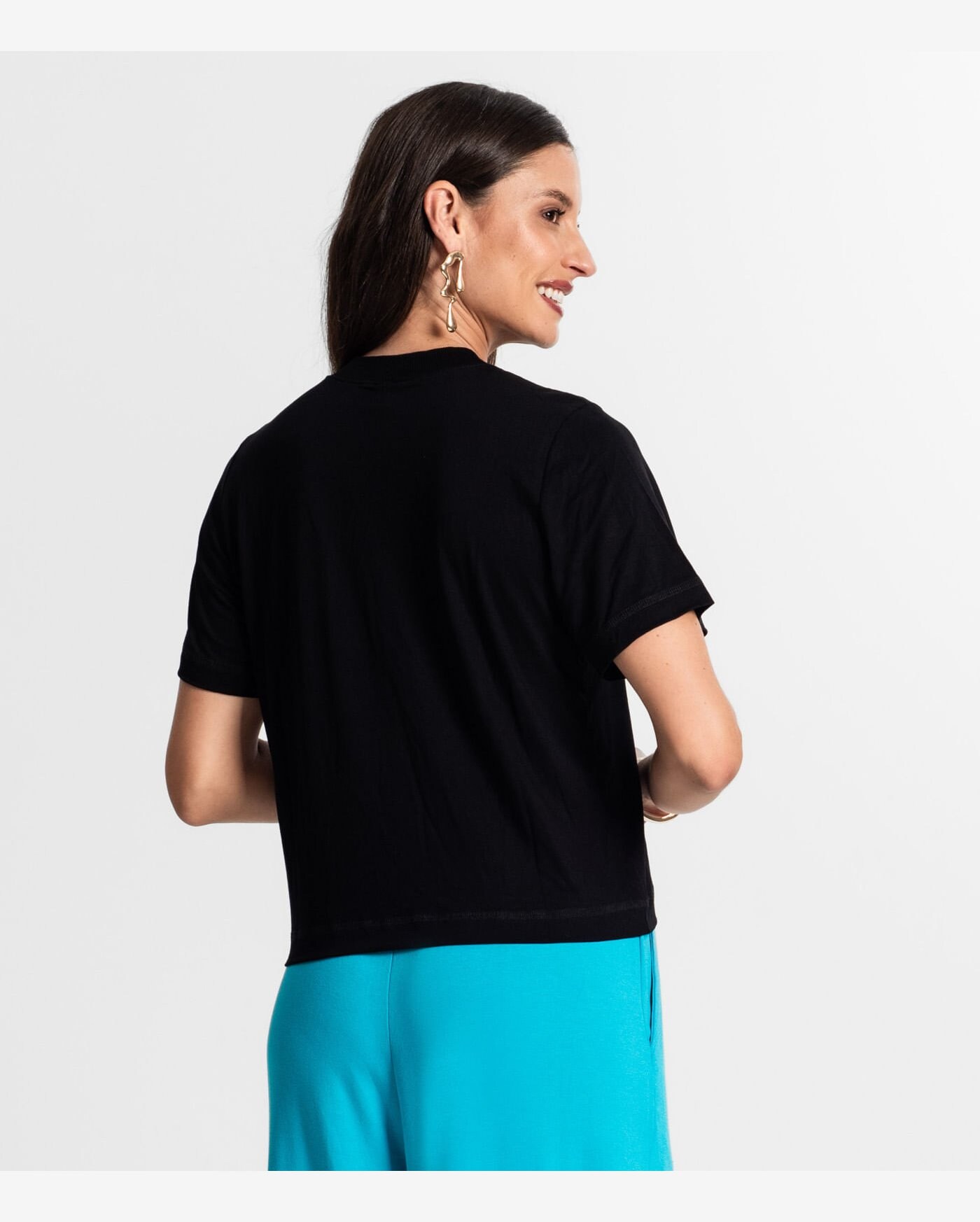Riachuelo | Camiseta Feminina Rovitex Preto