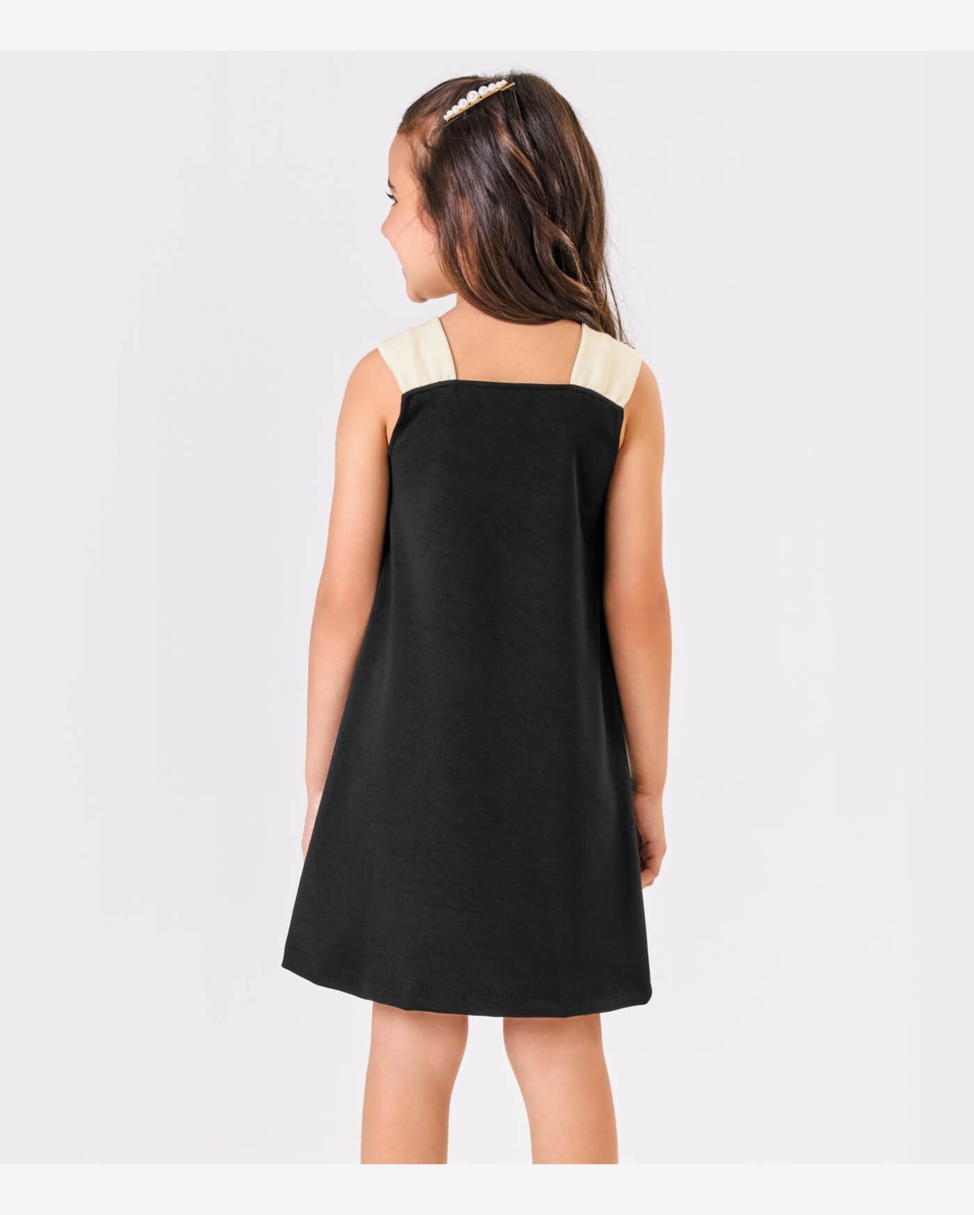 Riachuelo | Vestido Ponto Roma Laço Trick Nick Preto