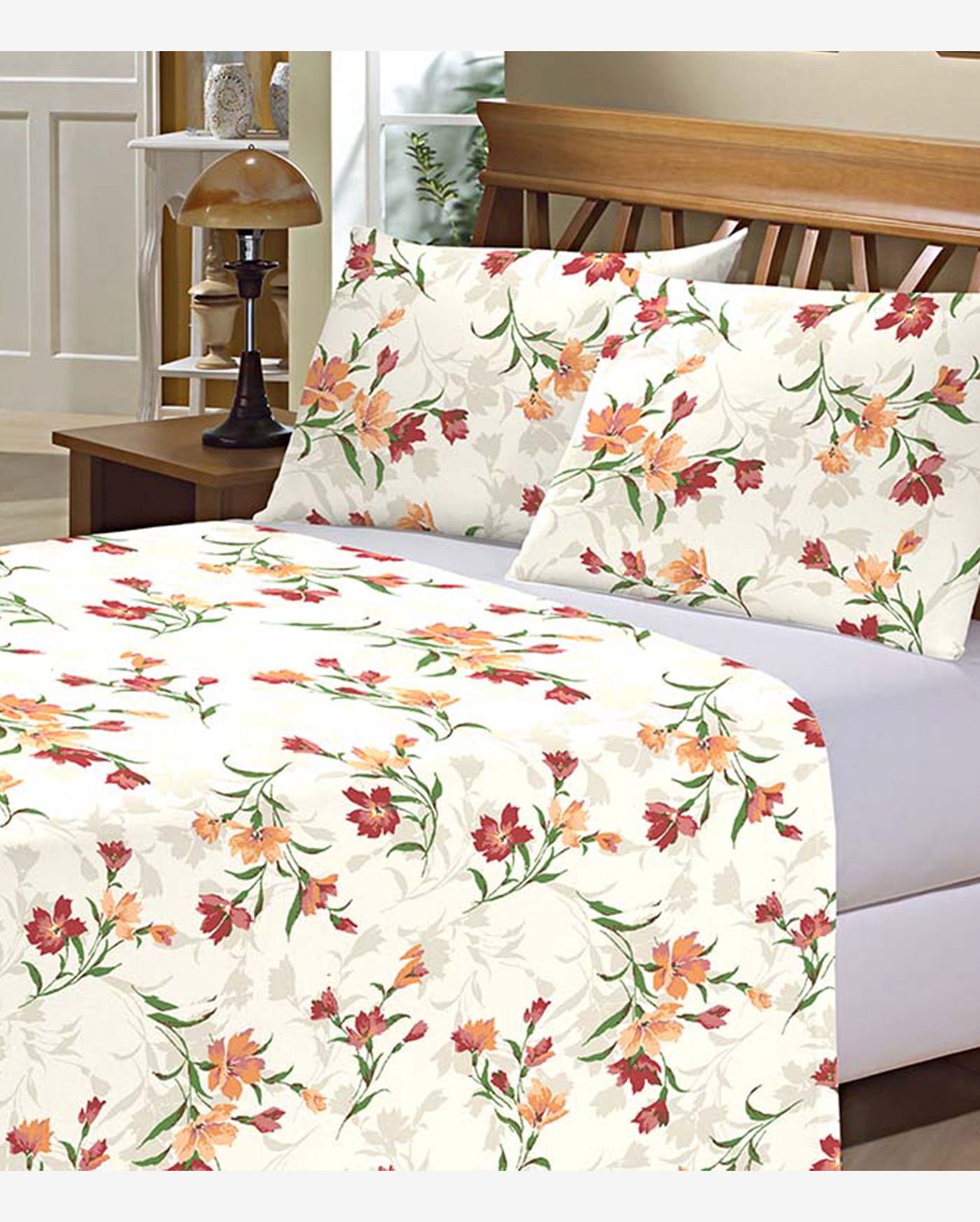 Riachuelo | Jogo de Cama Casal Microfibra Camesa Laranja