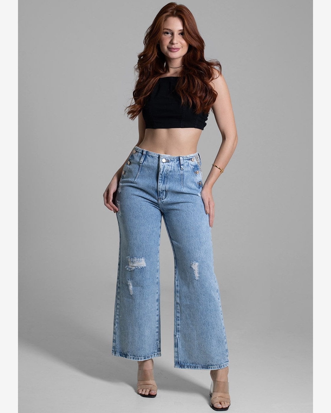 Riachuelo | Calça Jeans Sawary Wide Leg Cropped - 274233