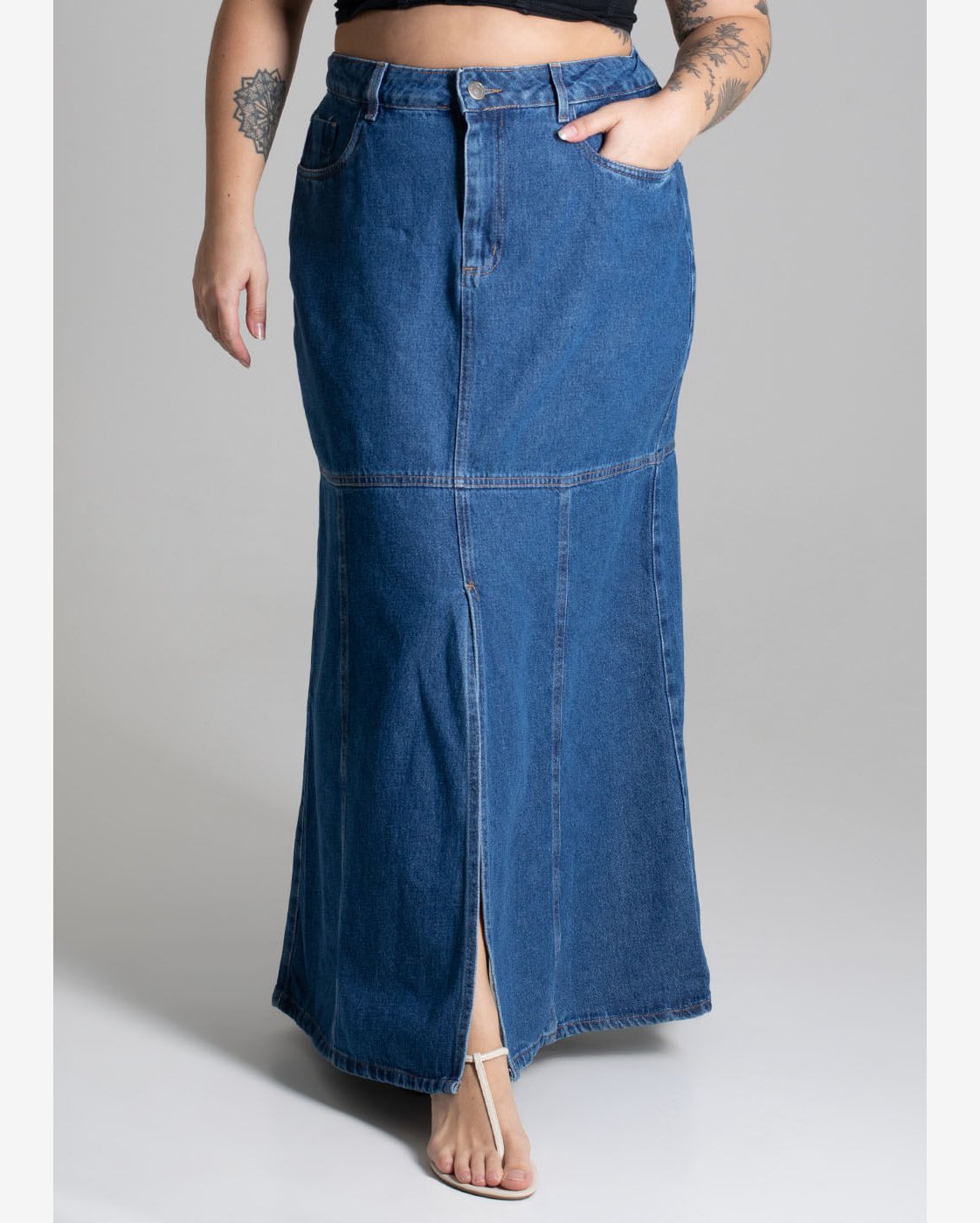 Riachuelo | Saia Jeans Sawary Plus Size - 274503