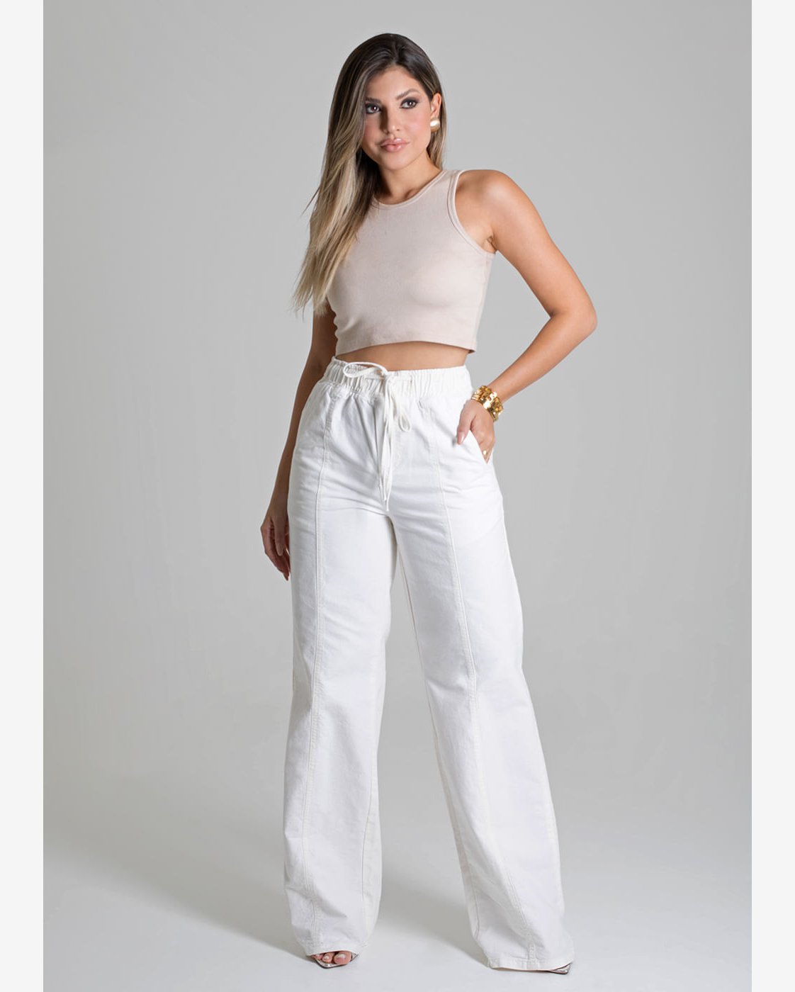 Riachuelo | Calça Sarja Sawary Wide Leg - 278615