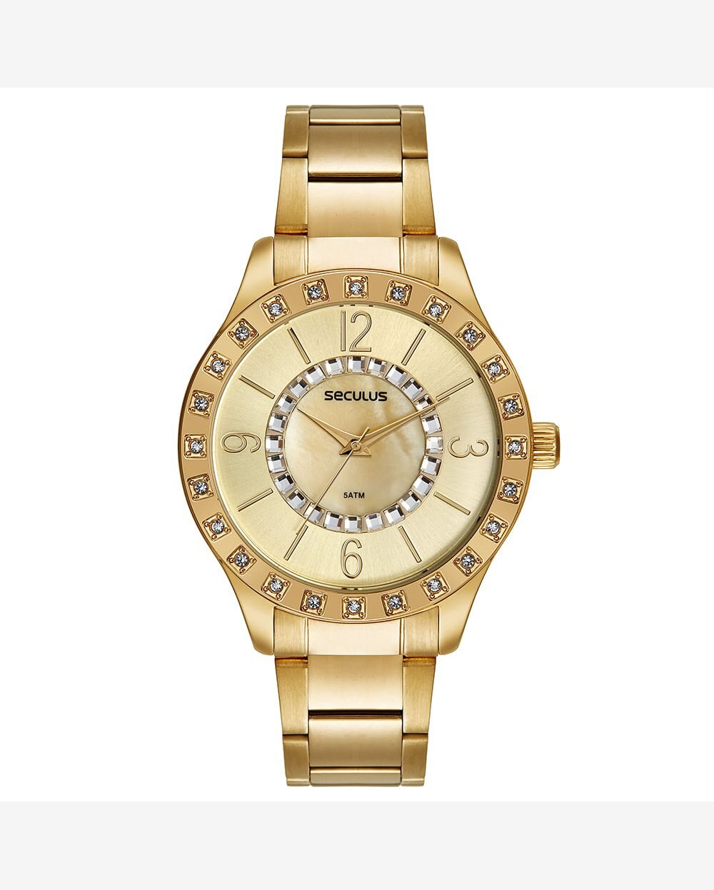 Riachuelo | Kit Relógio Feminino Casual Dourado Com Pulseira Berloques