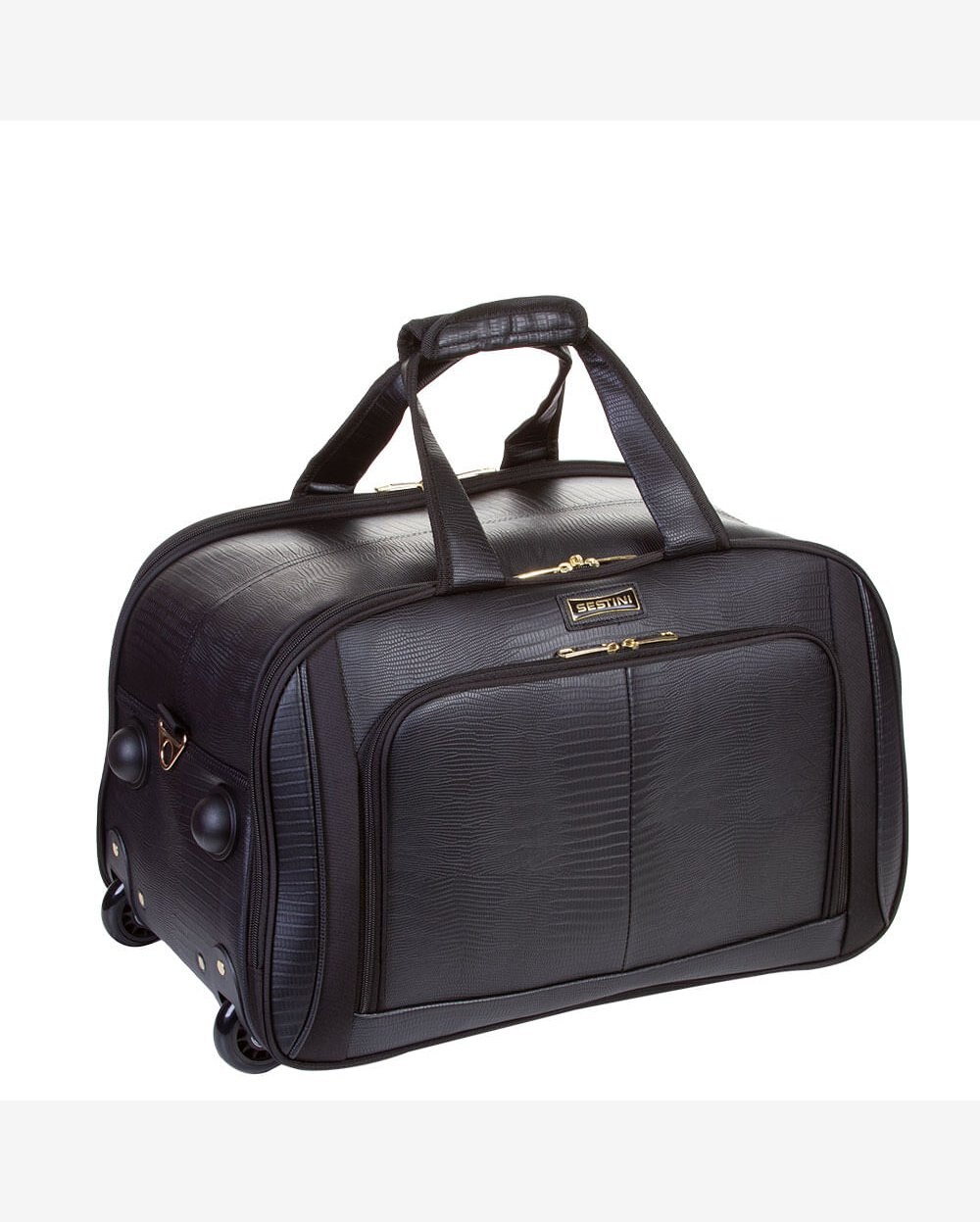 Riachuelo | Sacola com Carrinho Média Croco 4T - Preto