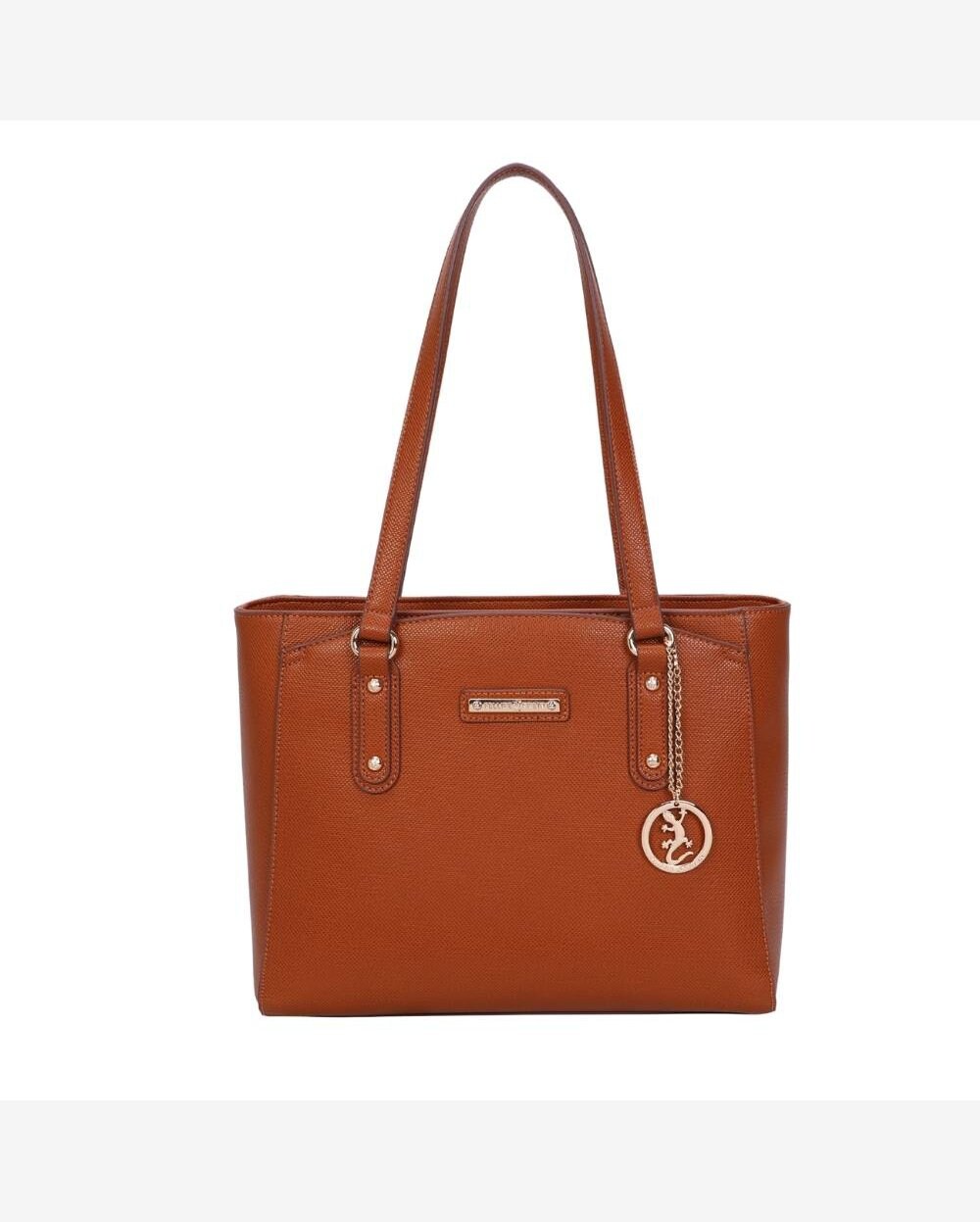 Riachuelo | Bolsa Tote Grande Fellipe Krein Aw22 Saffiano Marrom - Caramelo