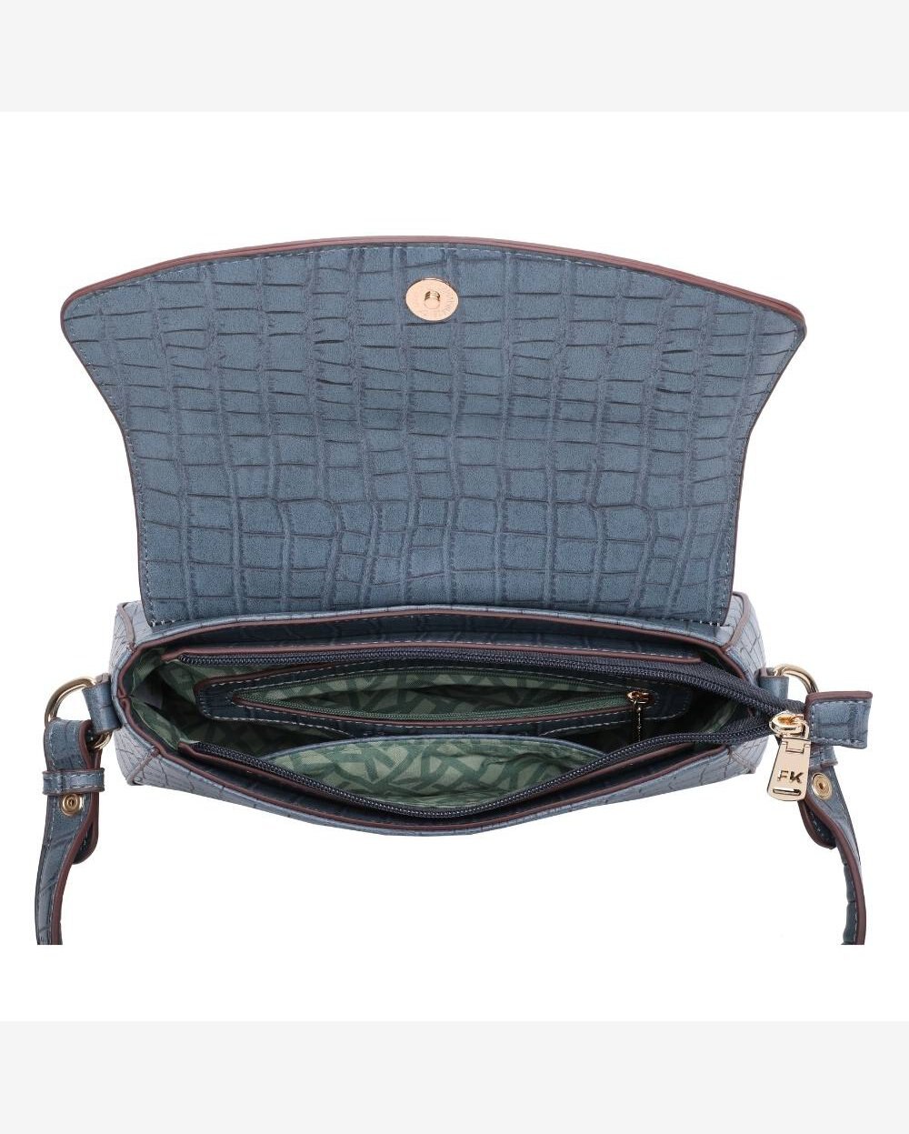 Riachuelo | Bolsa Ombro Média Fellipe Krein SS23 Croco - Azul