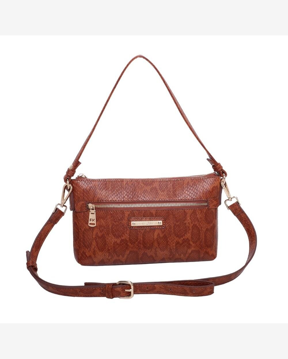 Riachuelo | Bolsa Tiracolo Pequena Fellipe Krein Aw23 Python FK580 Marron - Caramelo