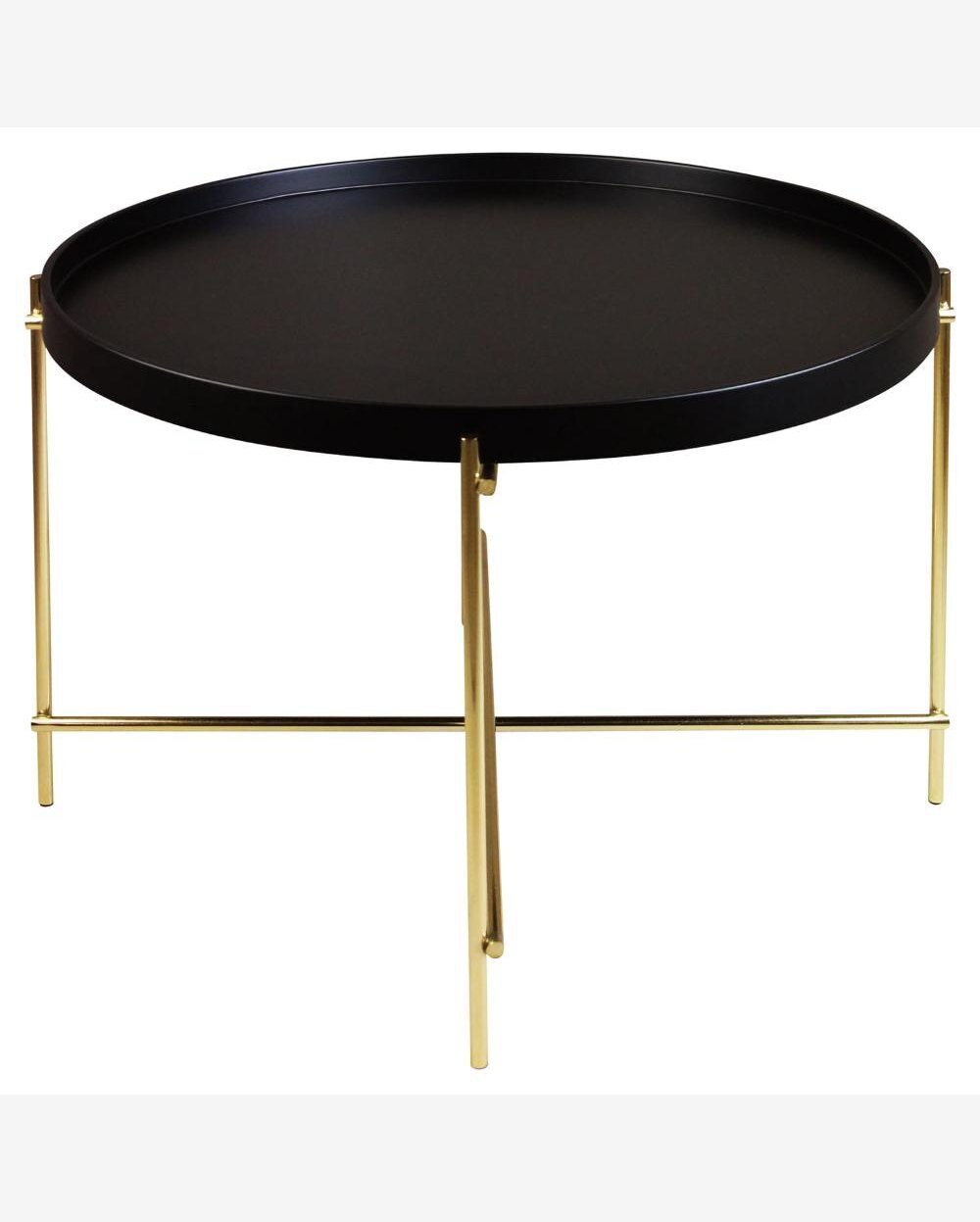 Riachuelo | Mesa Centro Volpi Alta Tampo Laca Preta com Base Dourada 63 ...