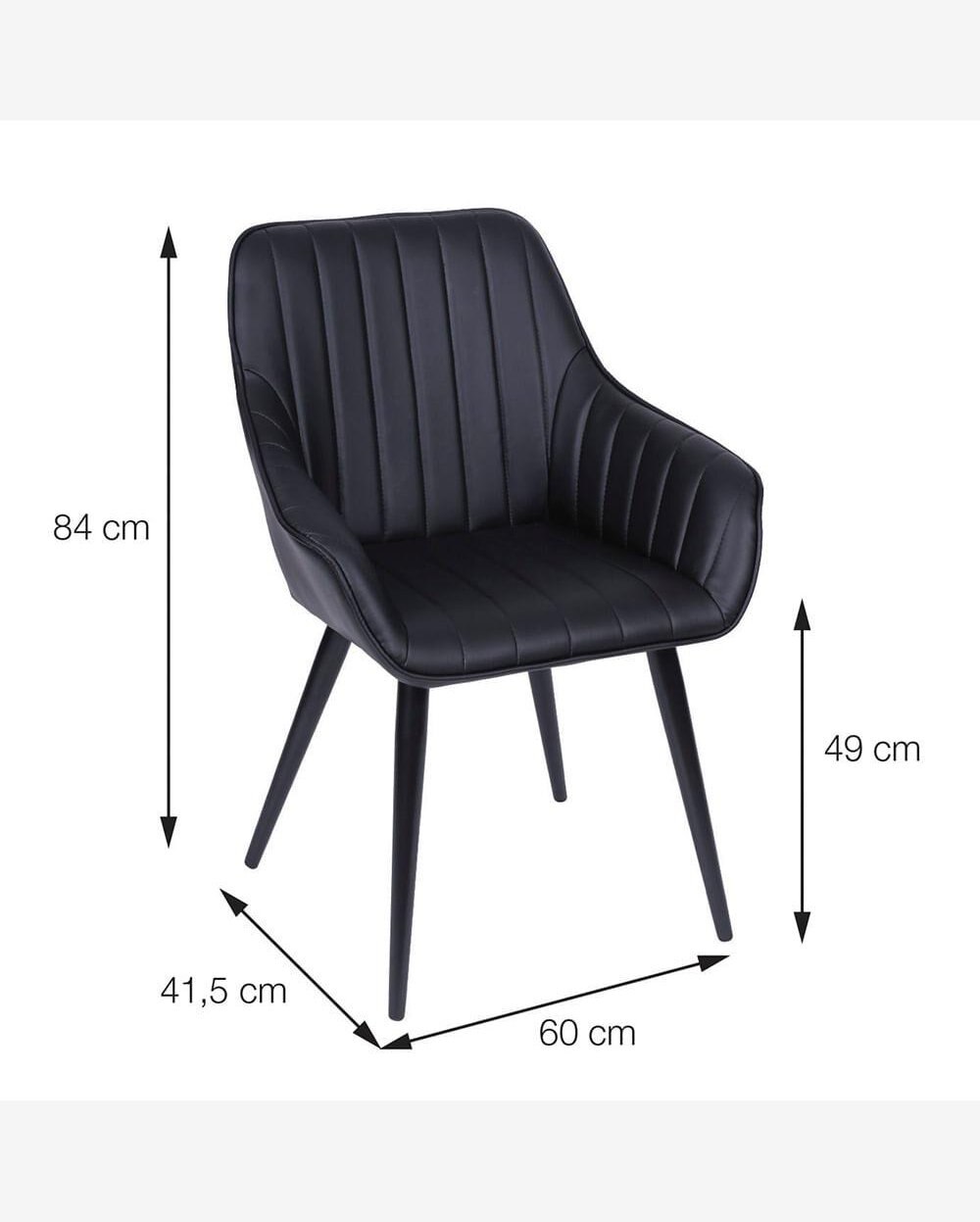 Riachuelo | Cadeira Lounge com Braco Courino Preto e Costura Vertical ...