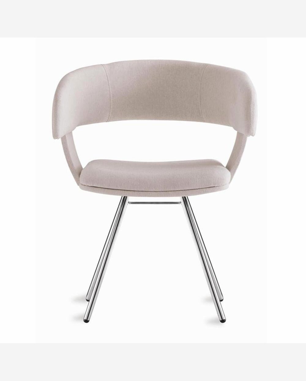 Riachuelo | Cadeira Inhotim Assento Estofado Rustico Cru Base Cromada ...