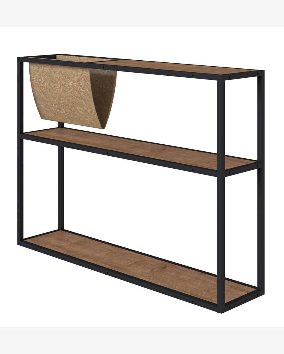 Riachuelo | Mesa Lateral Fiúza com Revisteiro Vermont Estrutura Preta ...