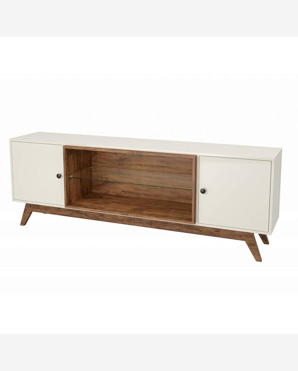 Riachuelo | Rack Retro Viena cor Off White com Nobre 180cm - 64664