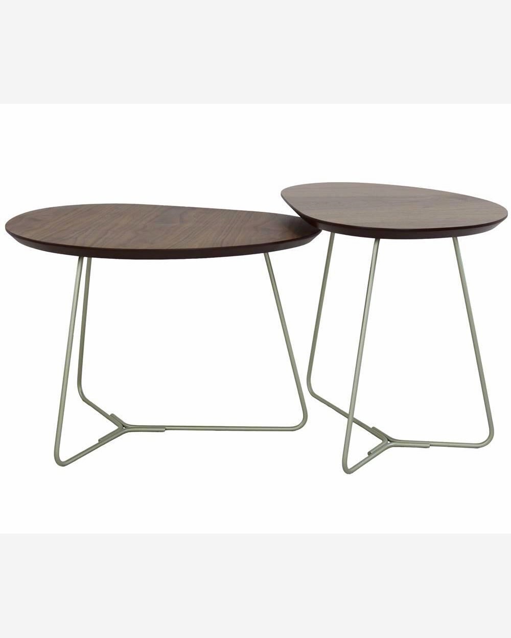 Riachuelo | Conjunto Mesa Lateral Infinity Tampo Nogueira Base Dourada ...