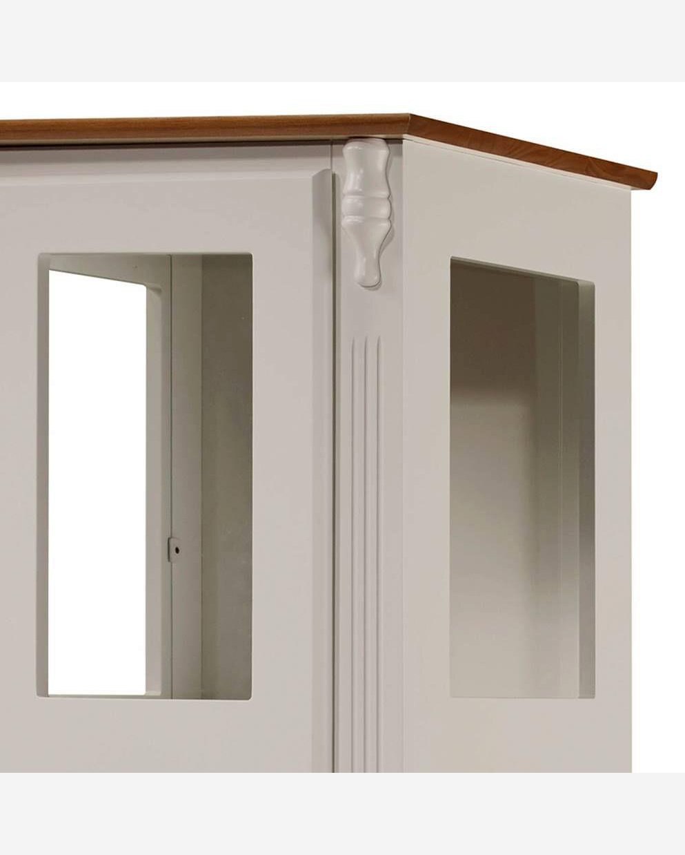 Riachuelo | Cristaleira Marbella Vidro 1 Porta 1 Gaveta Off White 48cm ...