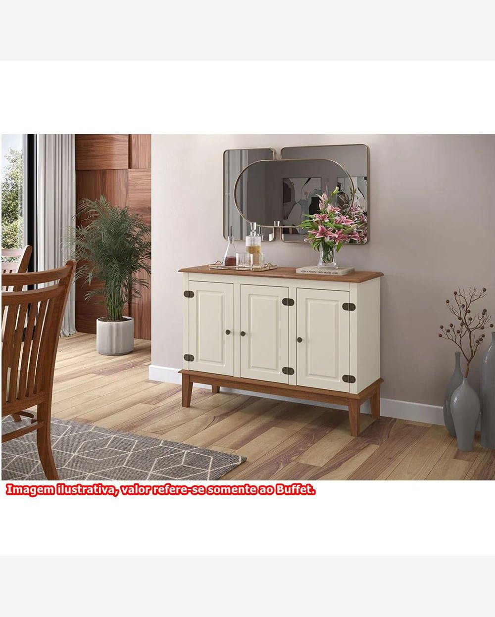Riachuelo | Buffet Antoine 3 Portas Off White 114cm - 68540