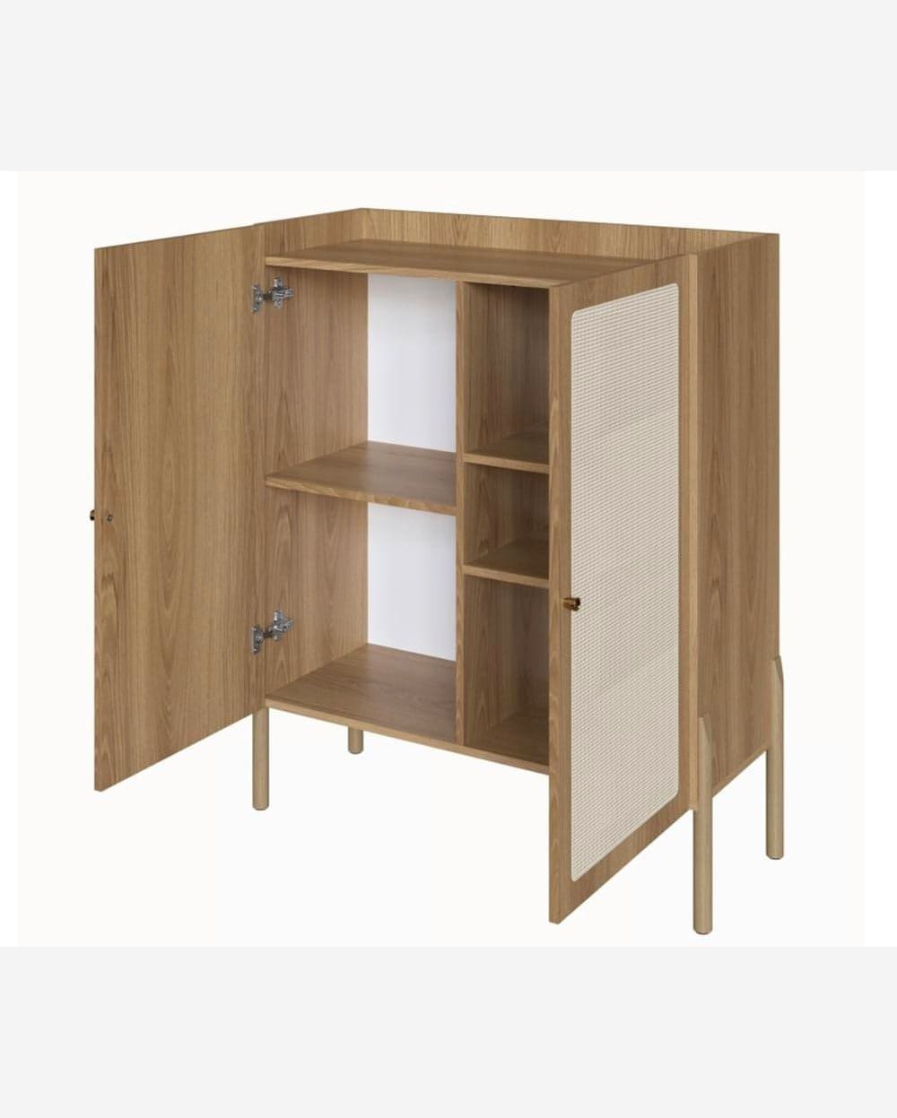 Riachuelo | Cristaleira Bar Oslo Hanover Com Tela Sintética Pés Madeira ...