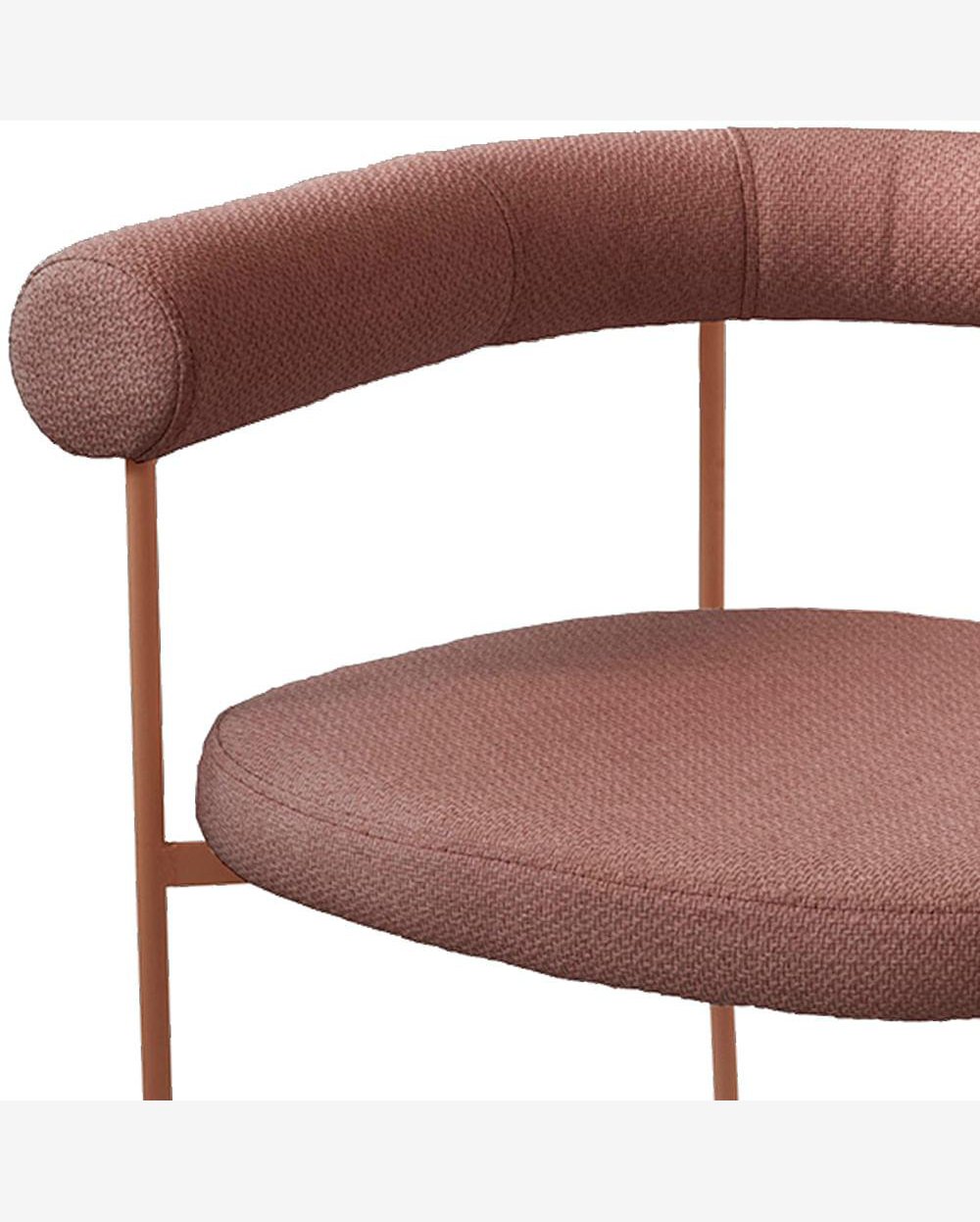 Riachuelo | Cadeira Curva Figo Base Aço Carbono Terracota - 73965