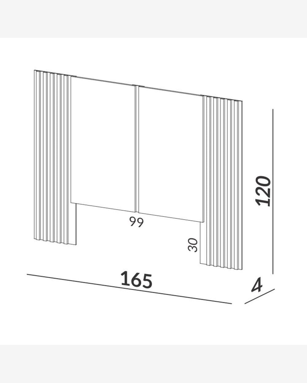 Riachuelo | Cabeceira Asti com Detalhe Ripado Off White com Freijó ...