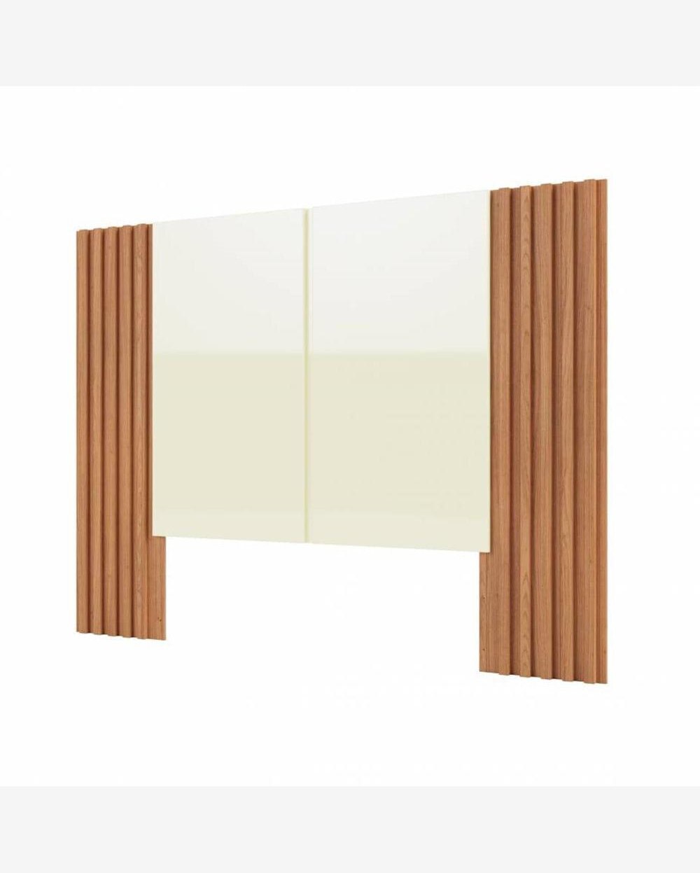 Riachuelo | Cabeceira Asti com Detalhe Ripado Off White com Freijó ...