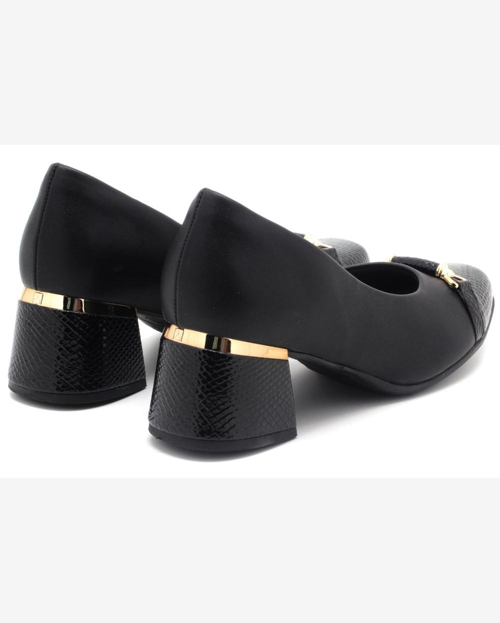 Riachuelo | SCARPIN PICCADILLY SALTO BLOCO BICO VERNIZ PRETO 748010-3