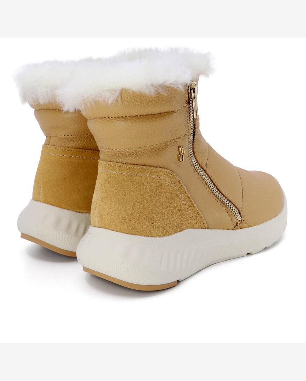 Riachuelo | Tênis Botinha Marrom Couro Pêlo Zíper