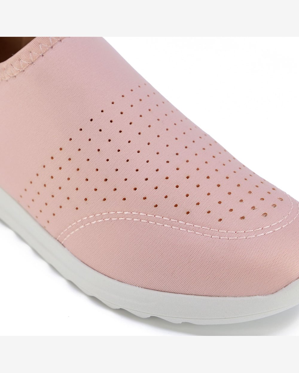 Riachuelo | Tênis Slip On Elastano Rosa Detalhe Costura