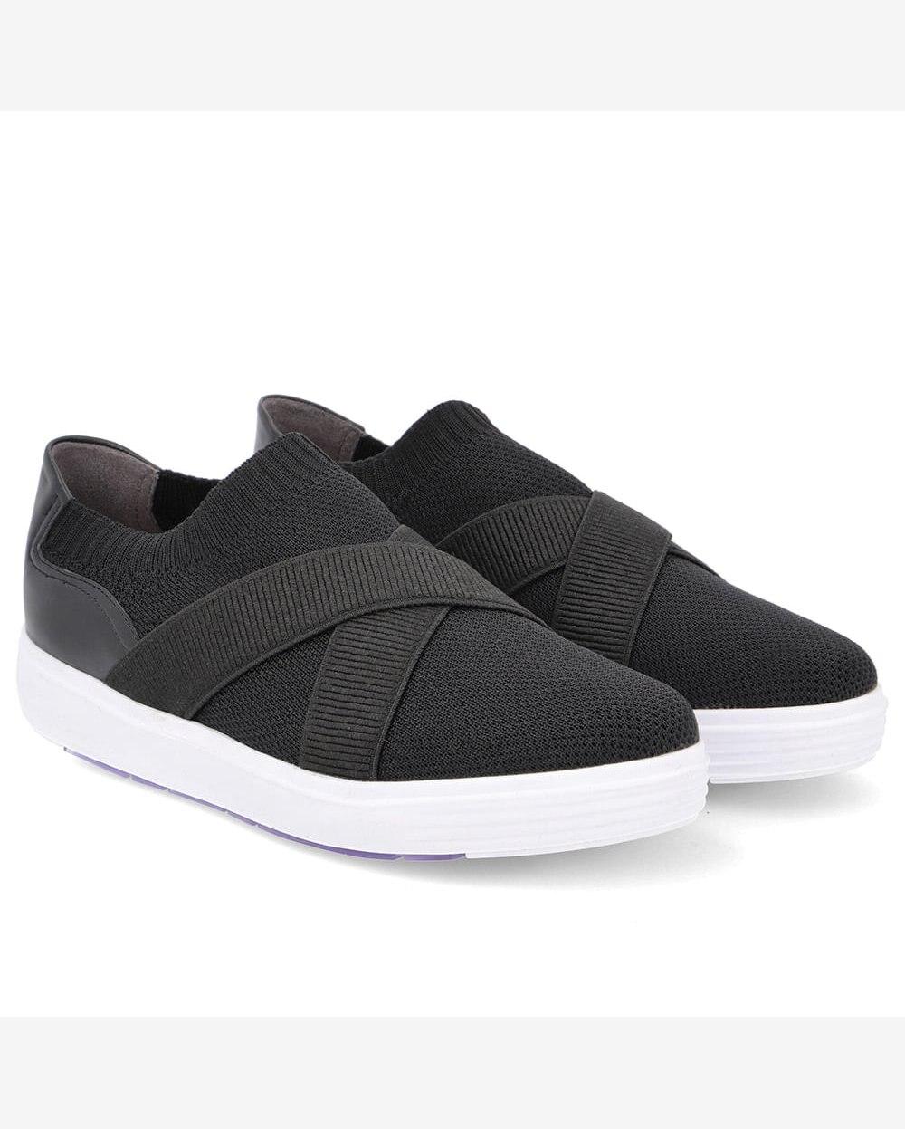 Riachuelo | Tênis Slip On Preto Tricot Tira Elástico