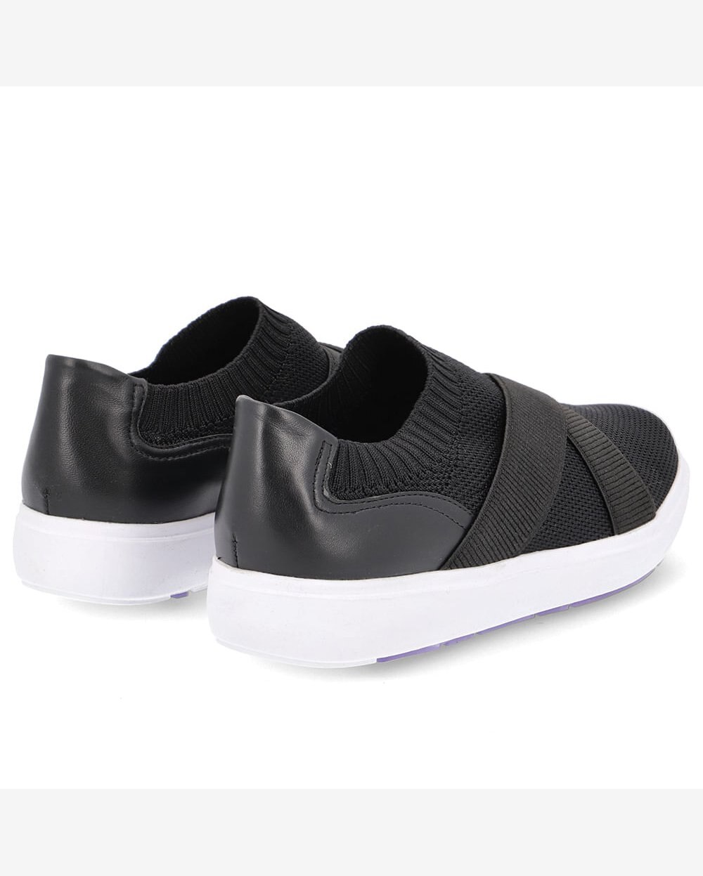 Riachuelo | Tênis Slip On Preto Tricot Tira Elástico