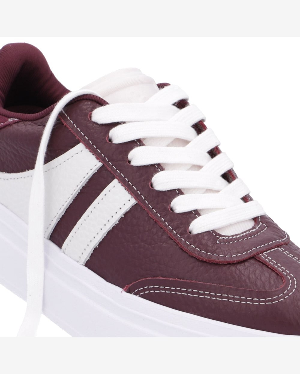 Riachuelo | Tênis Roxo Couro Salto Plataforma