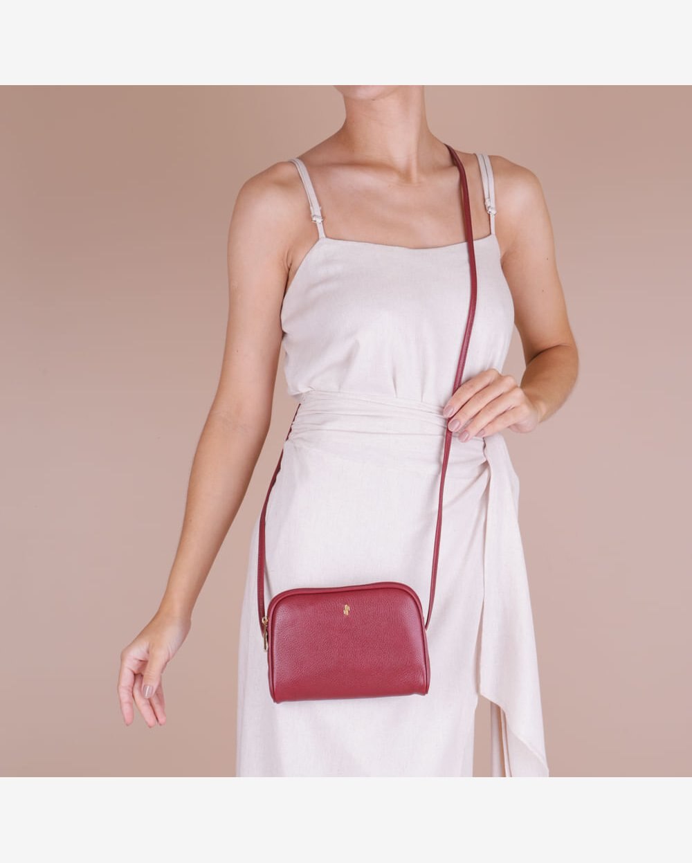 Riachuelo | Bolsa Tiracolo Couro Floater Vermelha