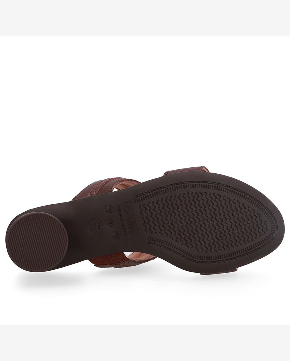 Riachuelo | Tamanco Salto Bloco Redondo Couro Marrom