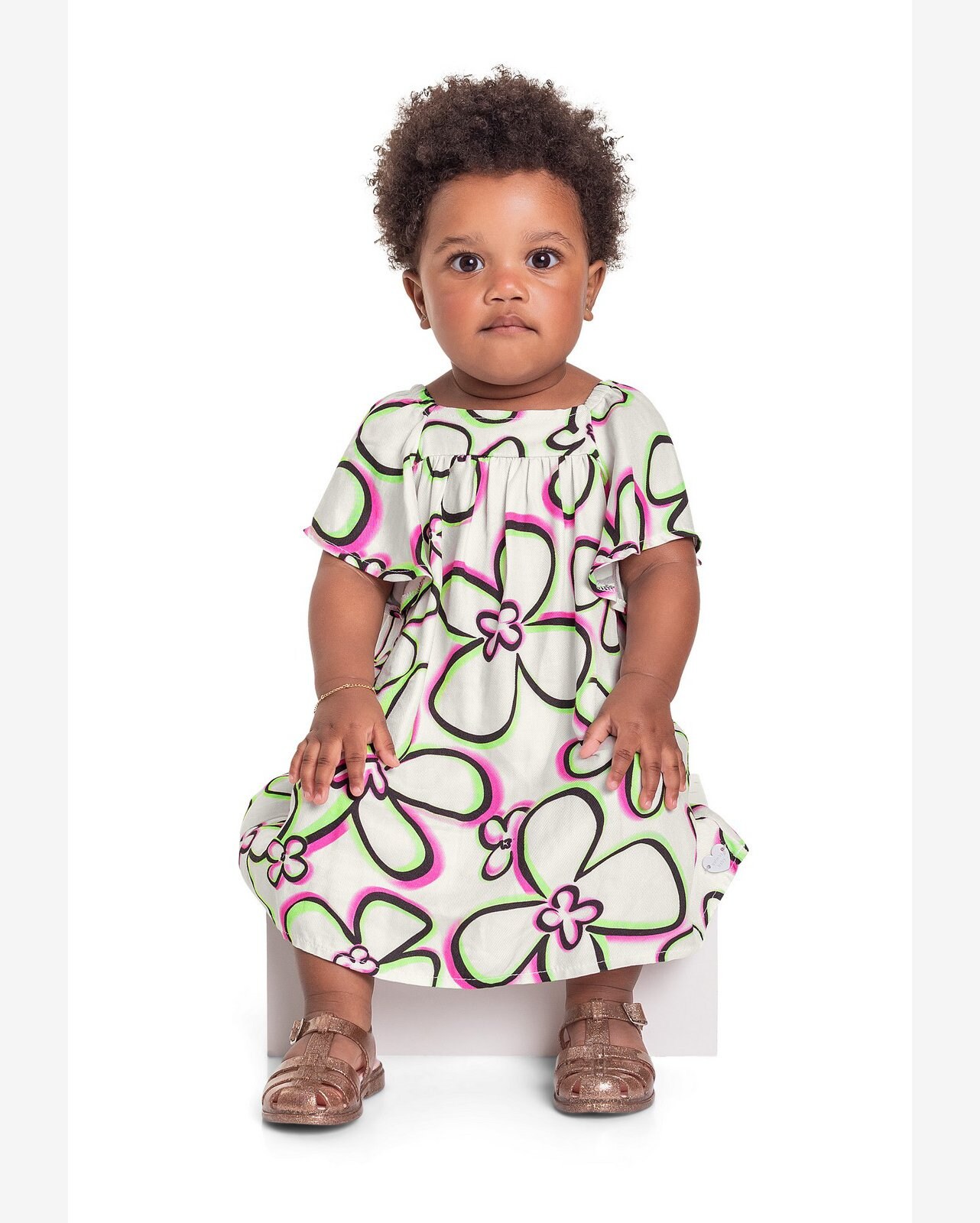 Riachuelo | Vestido em Viscose para Bebê Menina Quimby