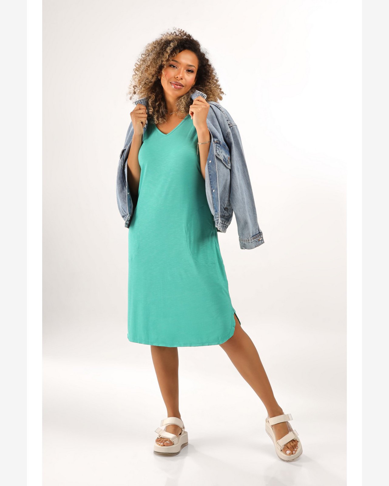 Riachuelo | Vestido Decote V Just Basic