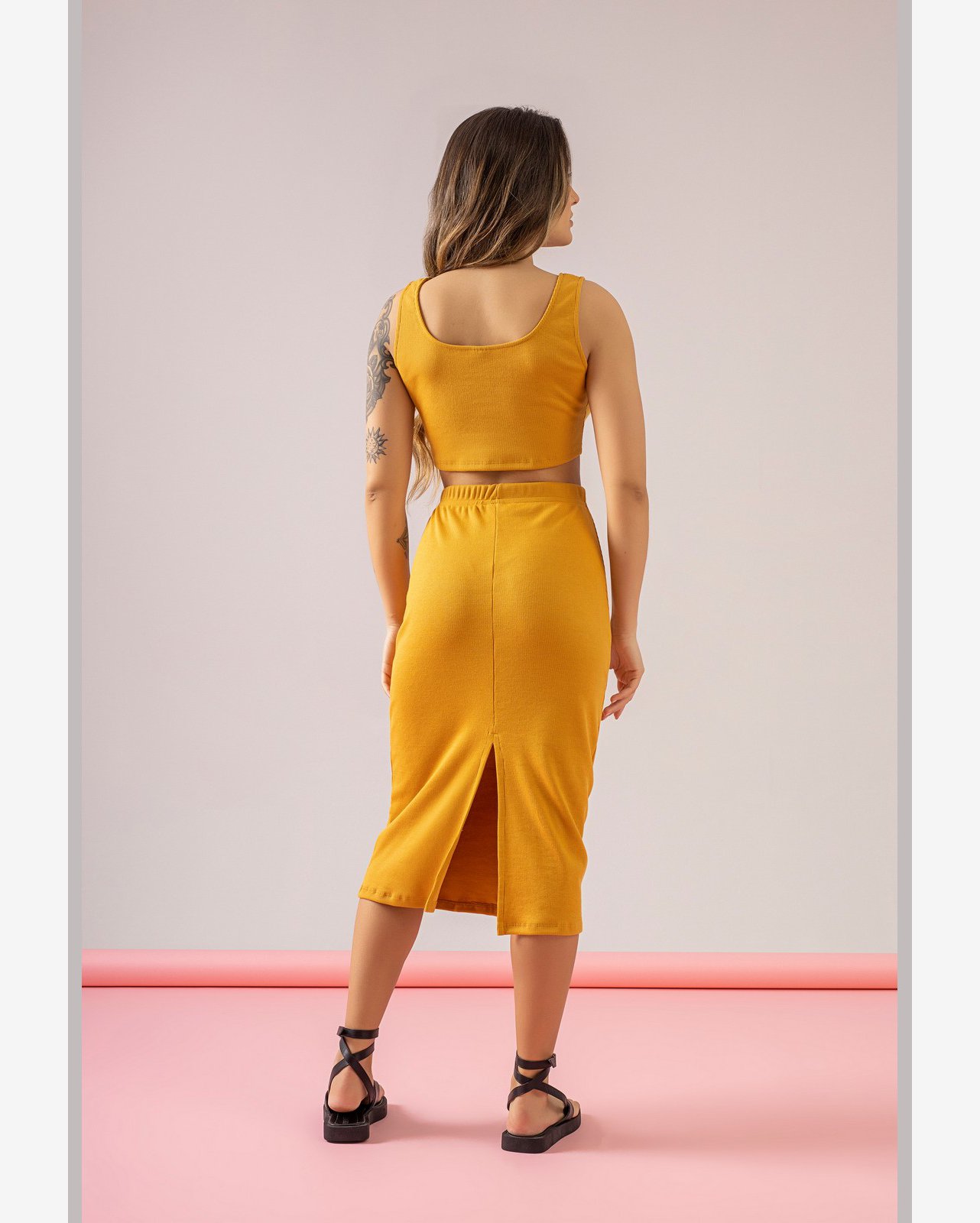 Riachuelo | Saia Midi Básica em Ribaninha Just Basic