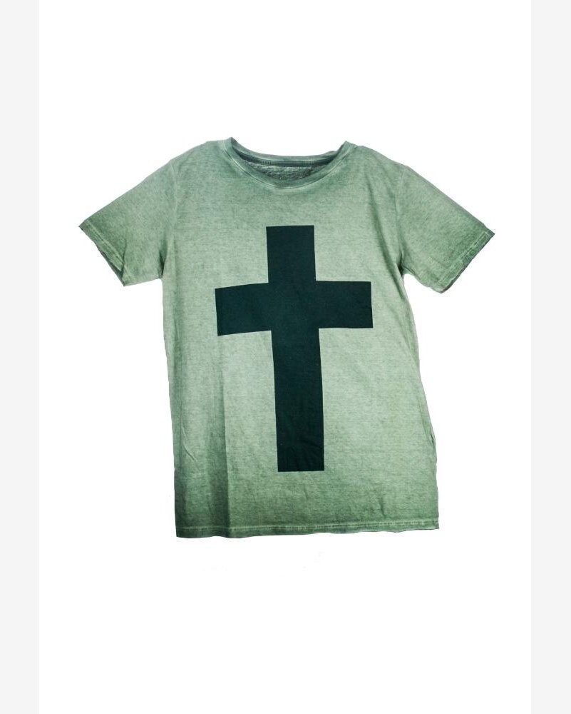 Riachuelo | Camiseta MC Cross Verde Mini Us