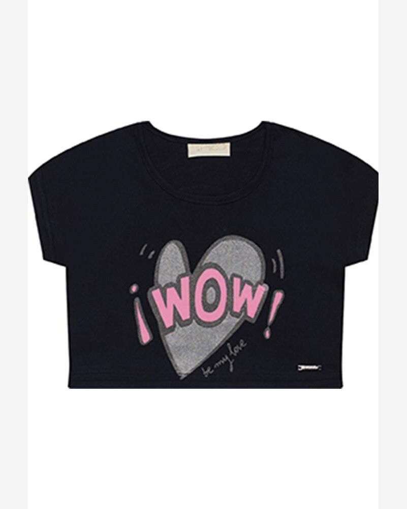 Riachuelo | Blusa Infantil Preta WOW Vrasalon