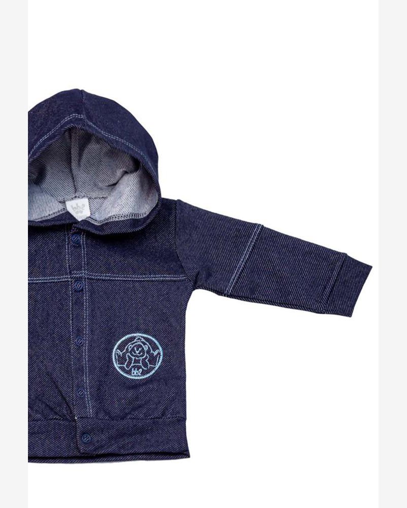 Riachuelo | Casaco Sarja Azul Marinho Capuz Infantil Bebê 2