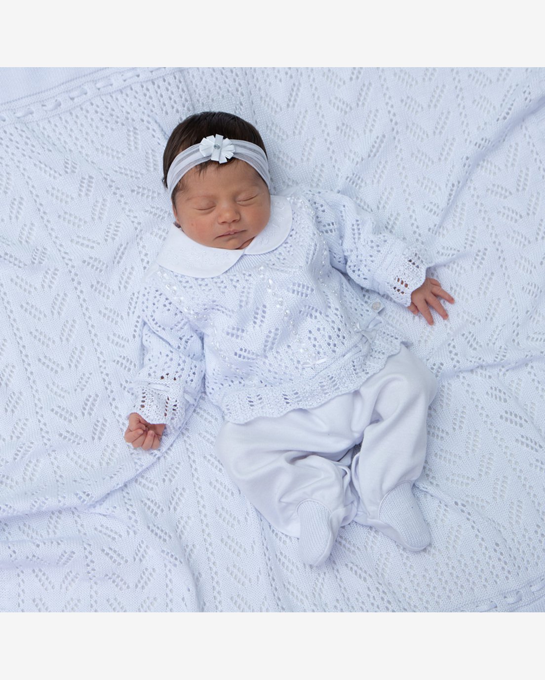 Riachuelo | Saída Maternidade Laura Manta e Macacão tricot Plush Beth Bebê