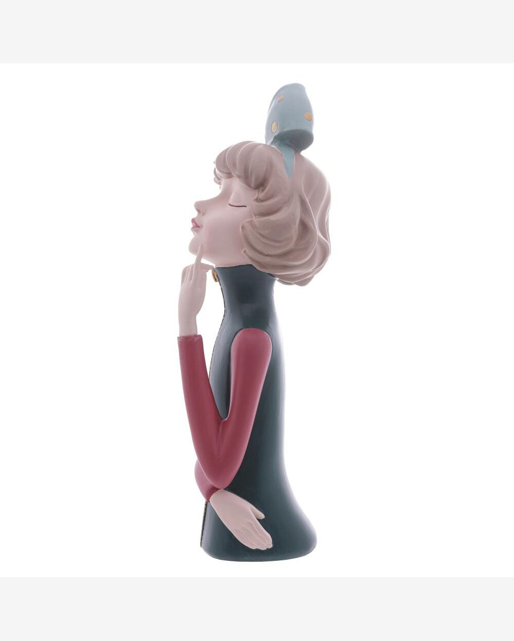 Riachuelo | Figura Boneca Pensadora Wolff de Resina 9cm x 7,5cm x 23cm