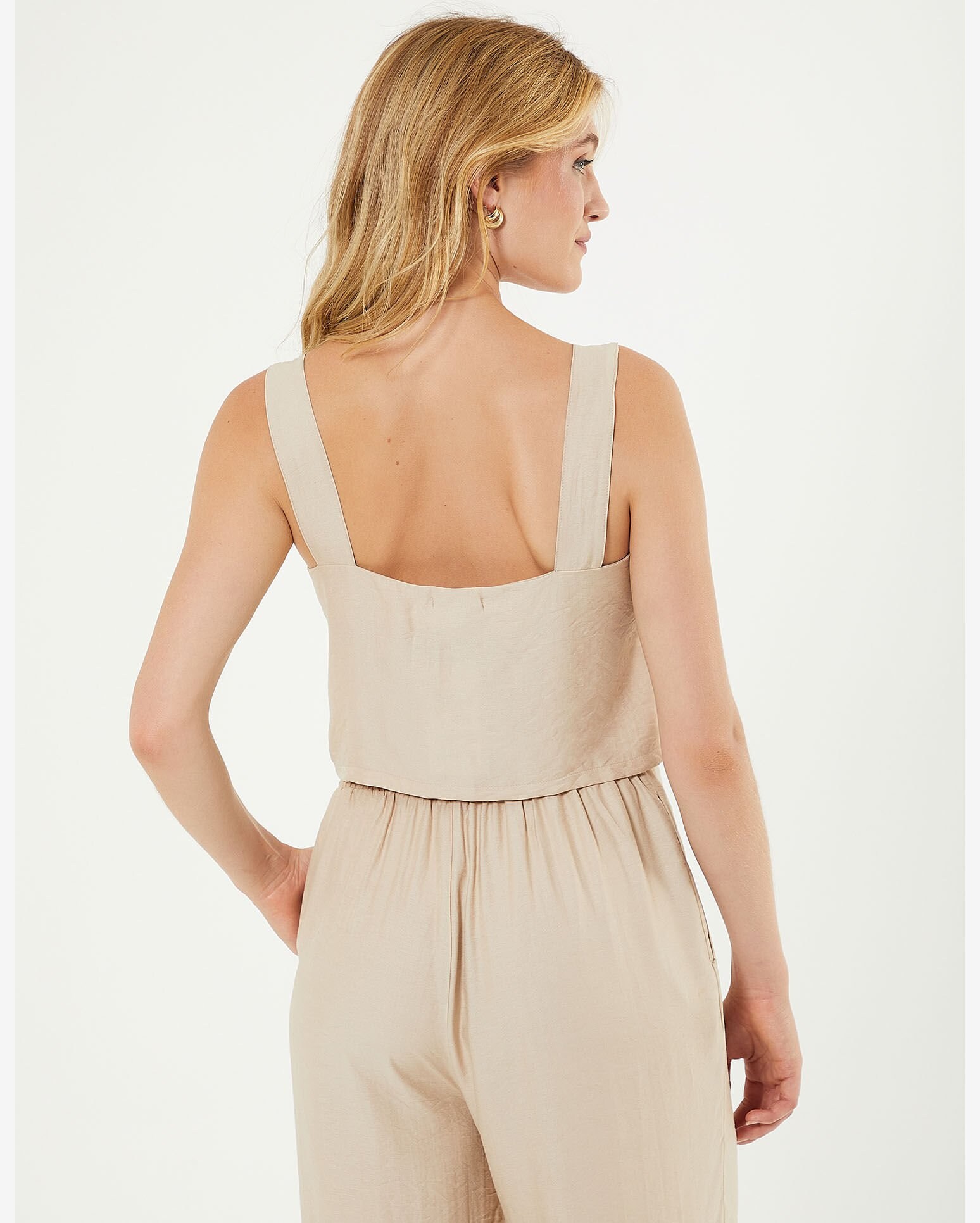 Riachuelo | Top Cropped Crepe - Areia