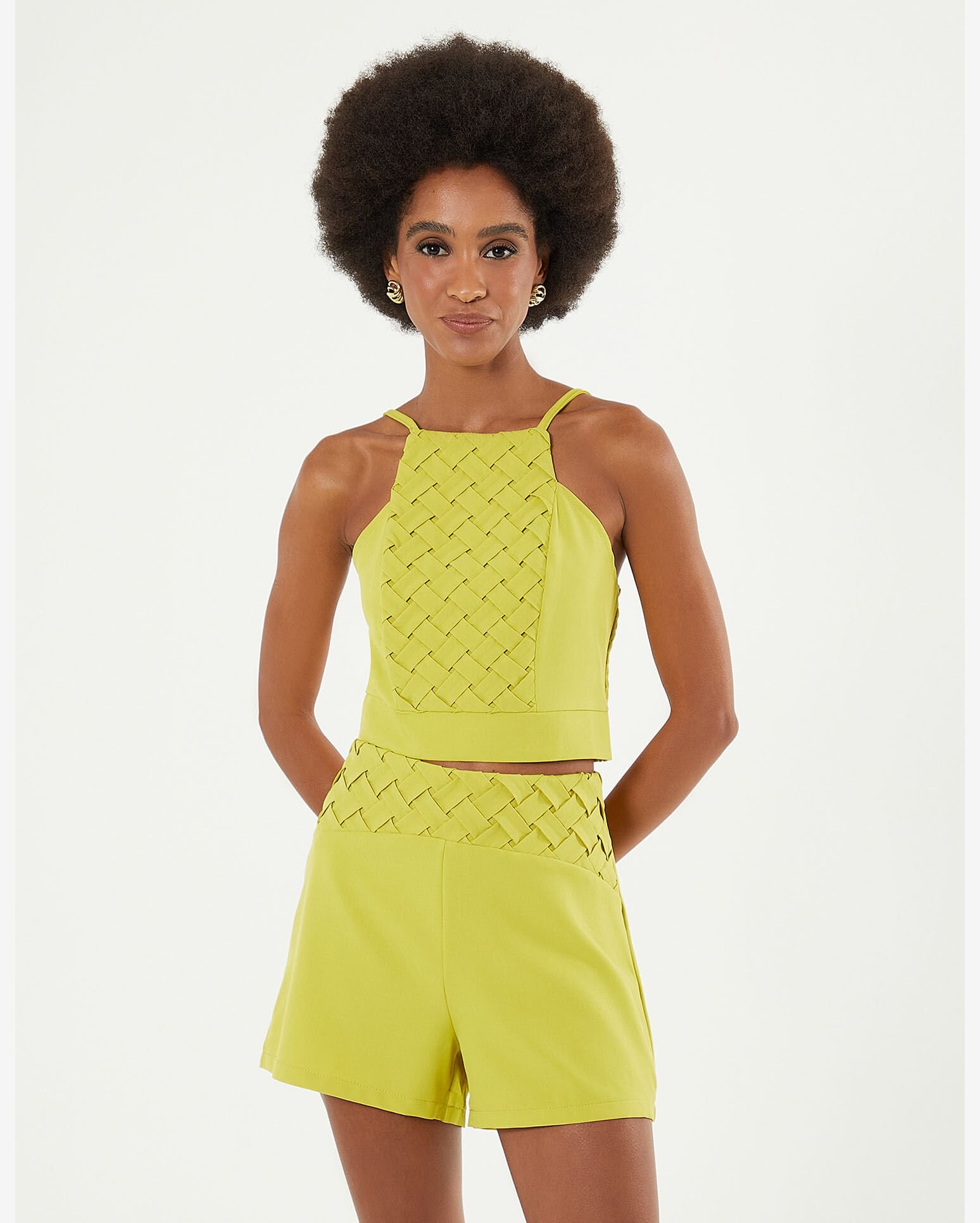 Riachuelo | Top Entrelaçado - Verde Lima