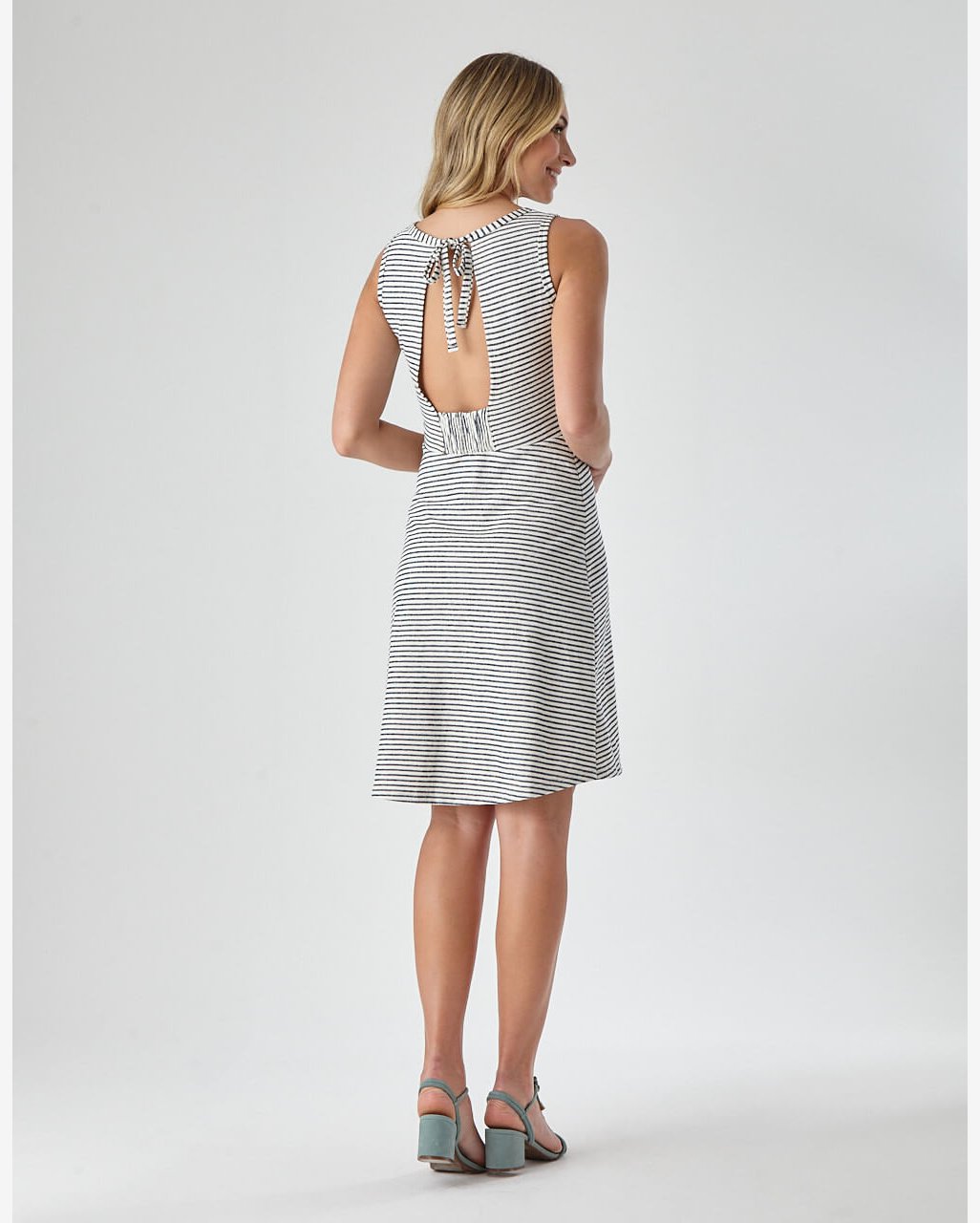 Riachuelo | Vestido Stripe Basic - Off White